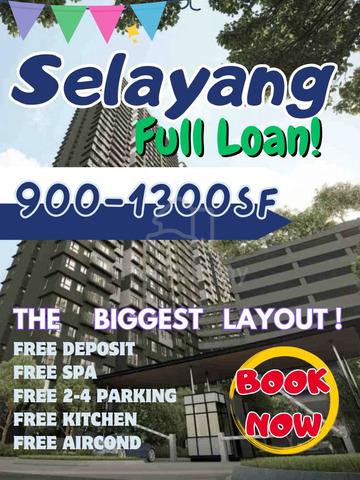 New Service Residence for Sale, 3 Bedroom, 1100 sq.ft, Selayang New ...