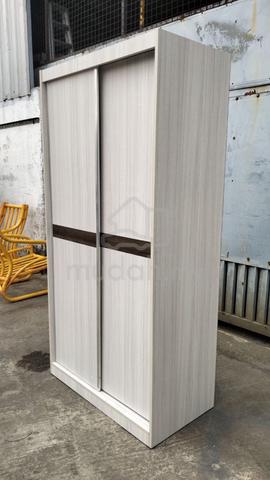 WD101W NEW Almari Baju 2 Sliding Door Wardrobe - Furniture & Decoration ...