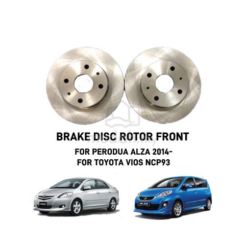 DISC ROTOR FRONT for PERODUA ALZA / TOYOTA VIOS - Car Accessories ...
