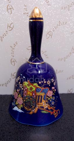 Vintage Cobalt Blue with Gold Trim Japanese Bell - Hobby & Collectibles ...