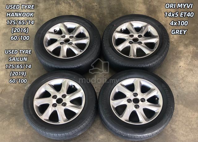 USED RIM ORI MYVI 14inch&TYRE FOR AXIA MYVI BEZZA - Car Accessories ...