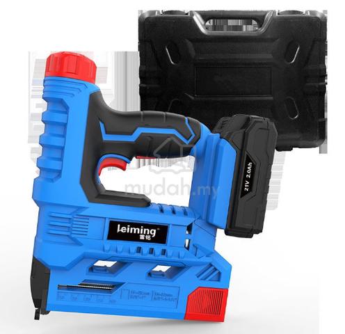 Electric Cordless Nail Gun Steel Pistol Paku Mesin - Home Appliances ...