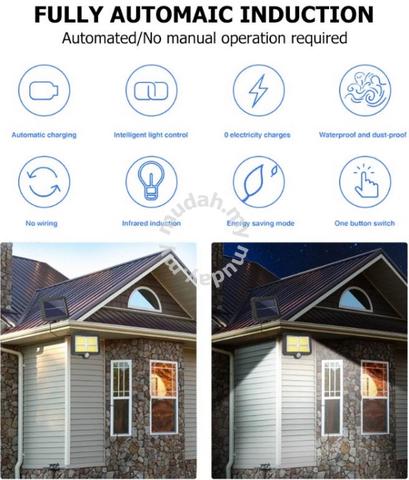 [30.11] 128COB LED LAMPU SOLAR LiGHT MOTION SENSOR - Garden Items for ...