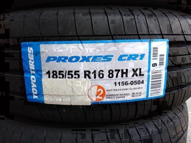 185/55/16 Toyo Proxes CR1 Tyre Tayar - Car Accessories & Parts for sale in Klang, Selangor