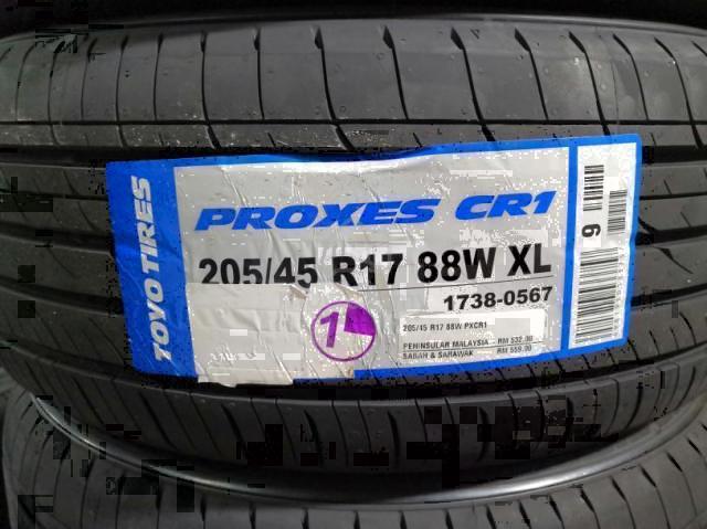 205/45/17 Toyo Proxes CR1 Tyre Tayar - Car Accessories & Parts for sale in Klang, Selangor