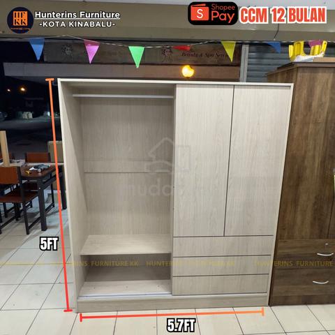 Sliding Wardrobe Almari Sabah HFKK - Furniture & Decoration for sale in ...