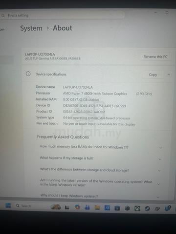 ASUS TUF A15 Ryzen 7 – Light Gaming & Productivity - Computers ...