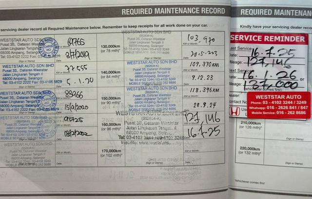 2015 Honda ODYSSEY 2.4 (A) RC1 HONDA SERVICE BOOK - Cars for sale in ...