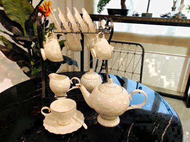 21 Pcs Set European Style Tea Set, Ceramic (B) - Home Appliances ...