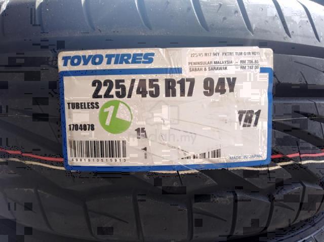 225/45/17 Toyo Proxes TR1 Tyre 2024 Tayar - Car Accessories & Parts for sale in Klang, Selangor