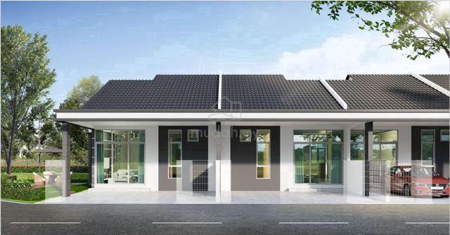New 1-storey Terraced House for Sale, 3 Bedroom, 3854 sq.ft, Parit ...