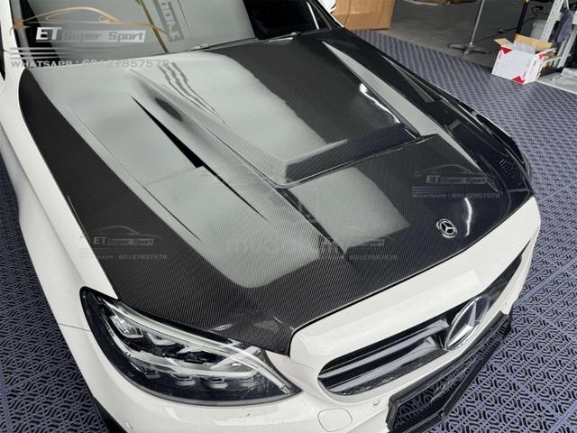 Mercedes C-Class W205 Bonnet Hood Carbon Bodykit - Car Accessories ...