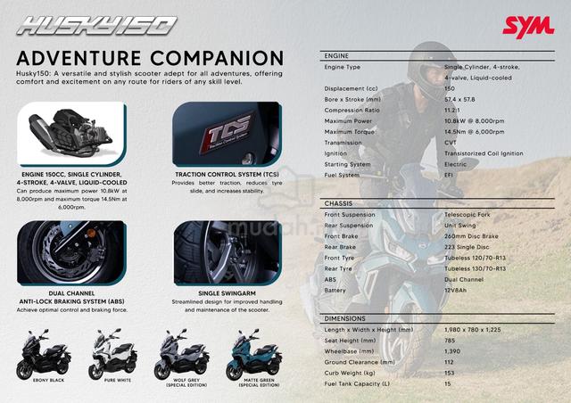 SYM HUSKY ADV 150 2025 (NEW MODEL ADV)j - Motorcycles for sale in Buloh ...