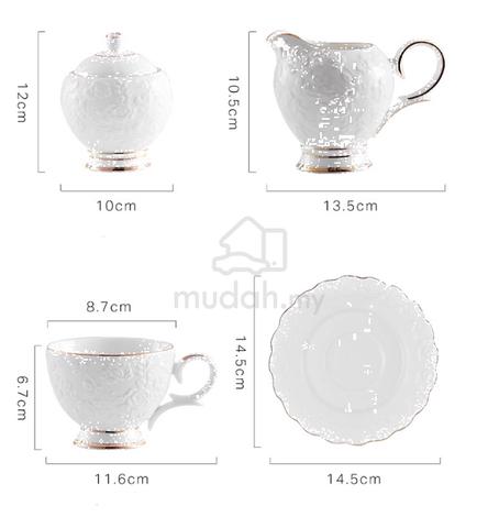 21 Pcs Set European Style Tea Set, Ceramic (B) - Home Appliances ...