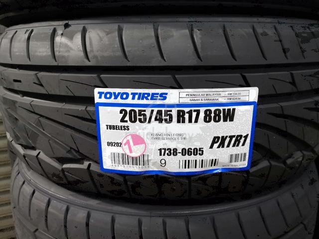 205/45/17 Toyo Proxes TR1 Tyre 2024 Tayar - Car Accessories & Parts for sale in Klang, Selangor