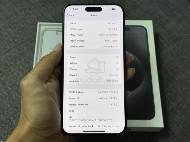 Iphone 15 Pro Max 256GB Black Titanium - Mobile Phones & Gadgets for ...