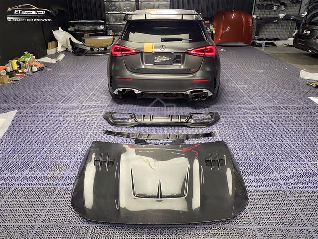 Mercedes W177 Bonnet Hood Diffuser Carbon Bodykit - Car Accessories ...