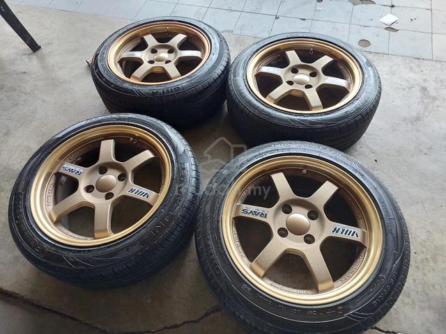 Rim 15inci VOLK TE37 Siap tayar MYVI VIOS - Car Accessories & Parts for ...