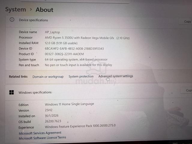HP Laptop AMD Ryzen 5 - Computers & Accessories for sale in Brickfields ...