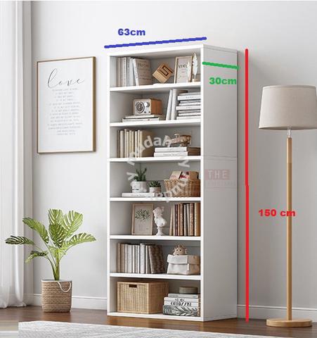 Almari Buku Putih - White Bookshelf 150cm - Furniture & Decoration for ...