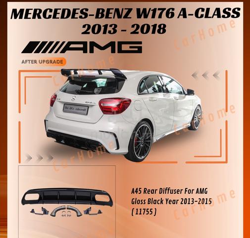 Benz W176 A45 FL Rear Diffuser Bodykit A Class PP - Car Accessories ...