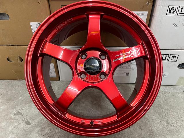 New rim 16x7jj advan racing GT red myvi vios jazz - Car Accessories ...