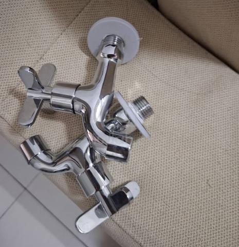 2 Kepala paip Water Tap Stainless Steel Wall Mount - Bed & Bath for ...