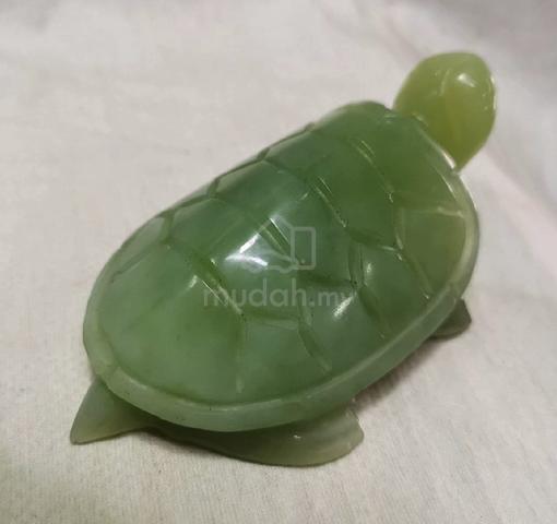 Vintage Green Jade Jadeite Glass? Turtle Paperweig - Hobby ...