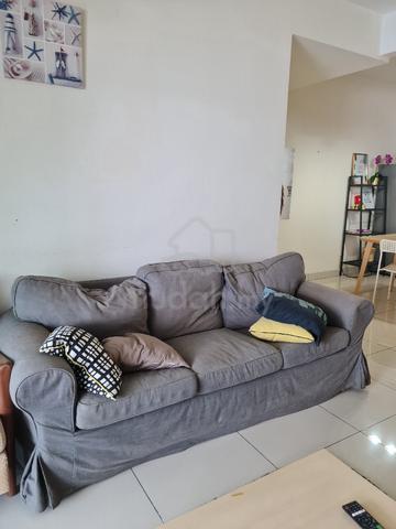 Used IKEA EKTORP 3 Seater Sofa Furniture Decoration for sale in Kajang Selangor