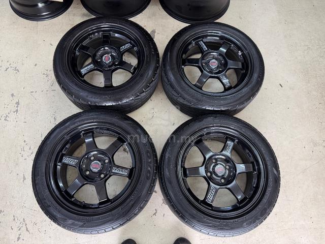 Rim te37 flow forged 15 inch tayar 80% - Car Accessories & Parts for sale in Setia Alam, Selangor