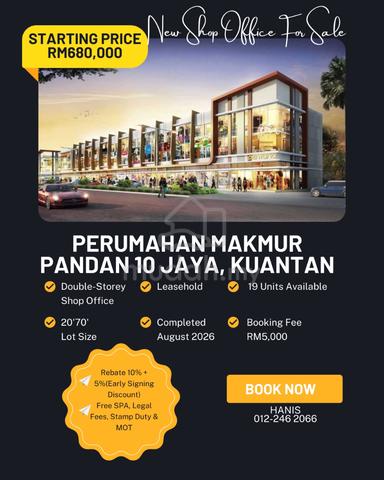 New Shop lot for Sale, 1400 sq.ft, Kuantan, Pahang | Mudah.my