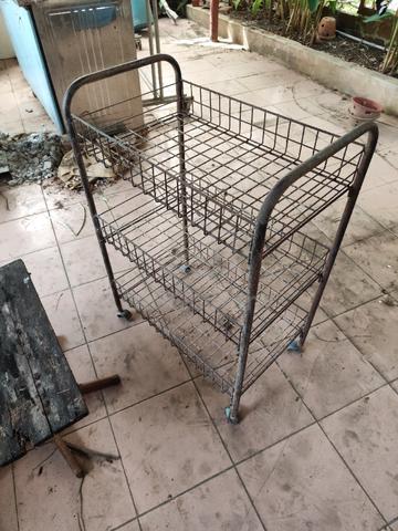 3 layer Metal besi rack tray bunga garden - Furniture & Decoration for ...