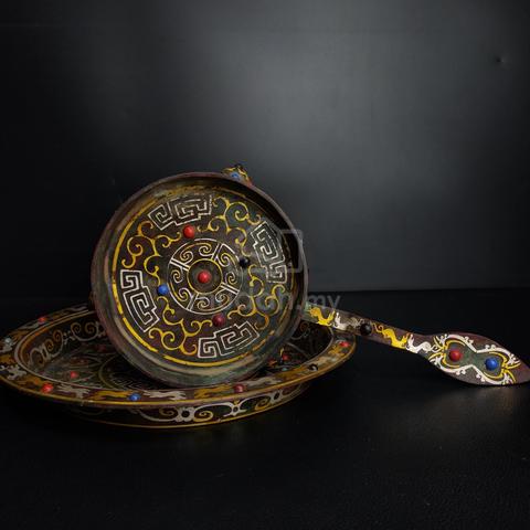 Han Dynasty Bronze Gemstone Han Pan Lamp - Hobby & Collectibles for ...