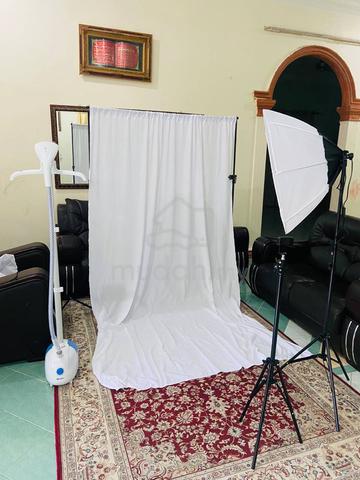 Set lampu studio & backdrop putih - Cameras & Photography for sale in ...