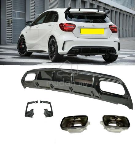 Benz W176 A200 A250 AMG A45 Bodykit Diffuser Black - Car Accessories ...