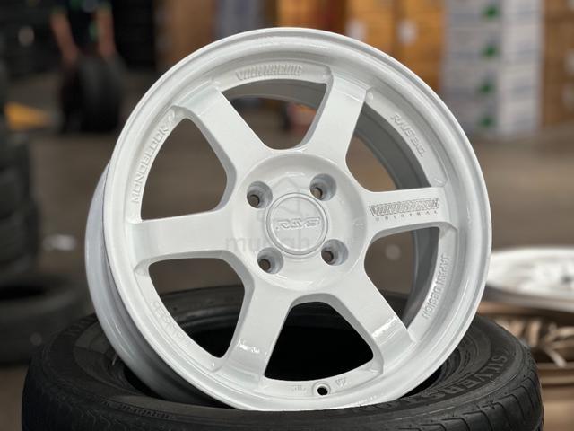 NEW 15 AOW TE37 White Rim Vios Yaris Jazz City - Car Accessories ...