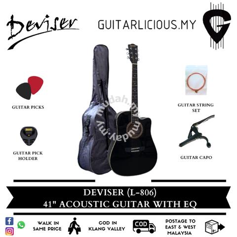 Deviser 41" Semi Acoustic Guitar with 4 band EQ - Music Instruments for ...