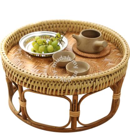 Rattan Round Table Handmade Outdoor Rotan Meja - Furniture & Decoration ...