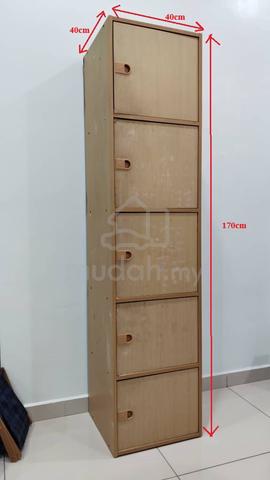 5 Layer Cabinet with door/Kabinet penyimpan 5 lapi - Furniture ...