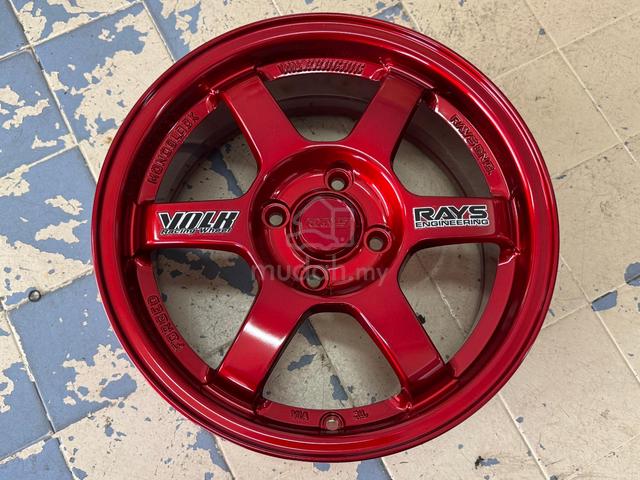 Sport rim Baru 15 TE37 candy red axia bezza myvi - Car Accessories ...