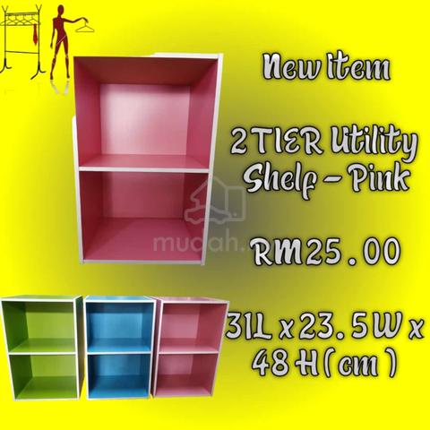 Pink 2 Tier Utility Shelf ( New ) - Furniture & Decoration for sale in ...