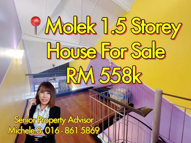 Taman Molek 1.5 Storey House For Sale - House for sale in Plentong, Johor