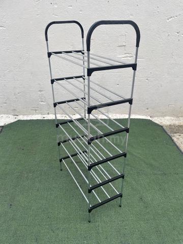 SR02-6 NEW*Rak Kasut Besi 6 Tier Steel Shoe Rack - Furniture ...