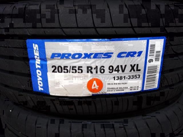 205/55/16 Toyo Proxes CR1 Tyre 2024 Tayar - Car Accessories & Parts for sale in Klang, Selangor