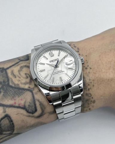 Custom Seiko Mod 39mm Premium Silver Surfer Dateju - Watches & Fashion ...