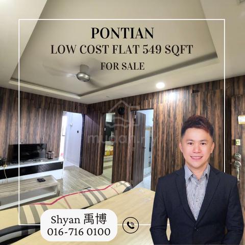 Flat for Sale, 2 Bedroom, 549 sq.ft, Rumah Pangsa, Pontian, Johor ...