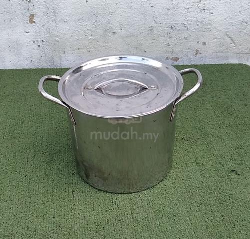 B257 Periuk Deep Stainless Steel Stock Pot 24 cm - Home Appliances ...