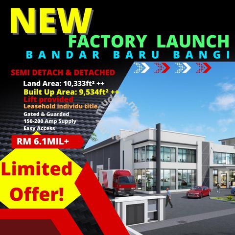 New Warehouse / Factory for Sale, 10333 sq.ft, Bangi, Selangor | Mudah.my