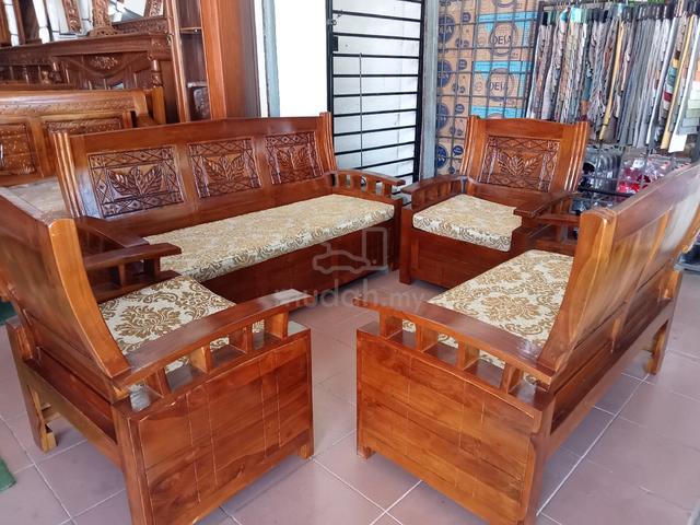 set minimalis kayu jati - Furniture & Decoration for sale in Sungai ...