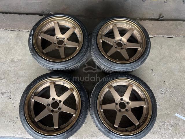 Rim 18x9.5J 18x10.5J VOLK TE37SL Siap tayar - Car Accessories & Parts ...